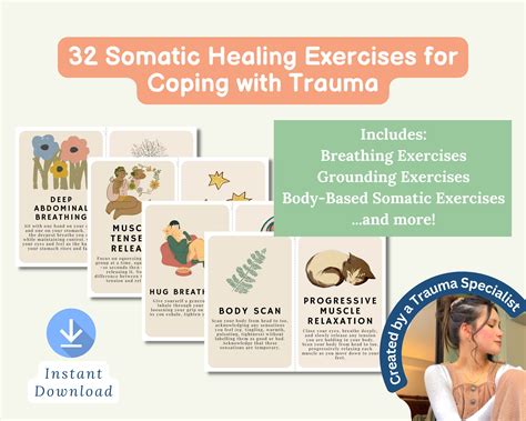 Trauma Healing Cards Somatic Therapy Coping Skills Cards Ptsd