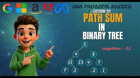 Leetcode 112 Path Sum Root To Leaf Dfs Dsa Binary Tree Series