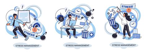스트레스 관리 추상적 은유 압력 조절 우울증 정서적 긴장 정신 건강 Mental Wellbeing에 대한 스톡 벡터 아트 및