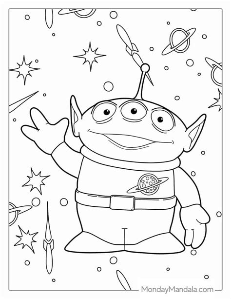 Toy Story Coloring Pages Aliens 2025
