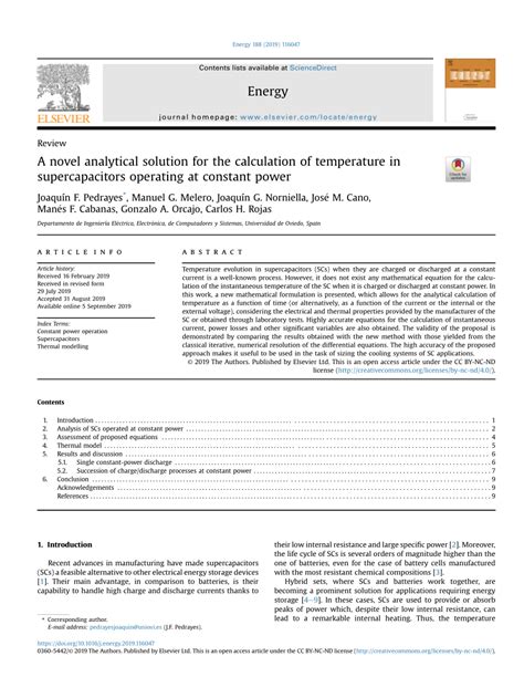 Pdf A Novel Analytical Solution For The Calculation Of Temperature In