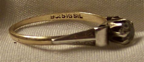 Diamond Ring Markings 9ct Sig Sil