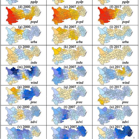 Spatial Distribution Of Regression Coefficients Of The Gwr Model Download Scientific Diagram