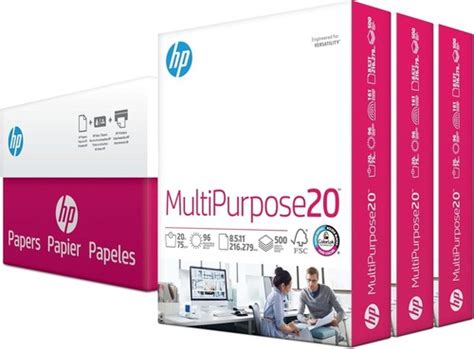 Hp Printer Paper 85 X 11 Paper Multipurpose 20 Lb 3 Ream Case