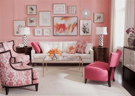 Pink Living Room Chairs Interior Design Ideas