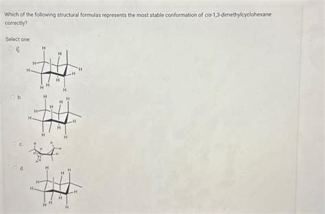 Solved Which Of The Following Structural Formulas Represents