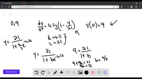 Solved Solving A Logistic Differential Equation In Exercises Find The Logistic Equation