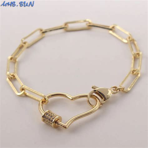 Браслеты MHS.SUN с подвеской в виде сердца, массивные, с мозаикой из ...