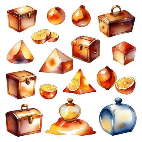 Treasury Vector Set White Background Isolated A High Quality Premium
