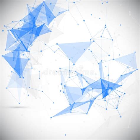 Abstract Low Poly Molecule And Communication Stock Vector Illustration Of Cover Connect