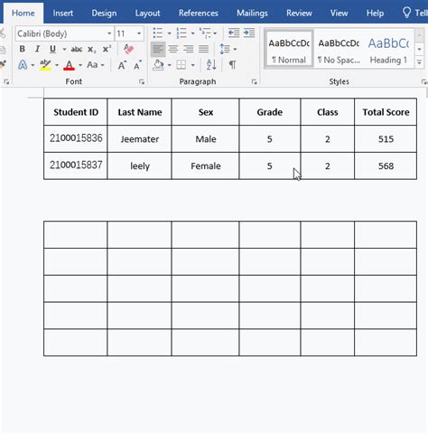 How To Split And Merge Tables In Word 5 Ways With Using Shortcut And Two Tables Cant Be