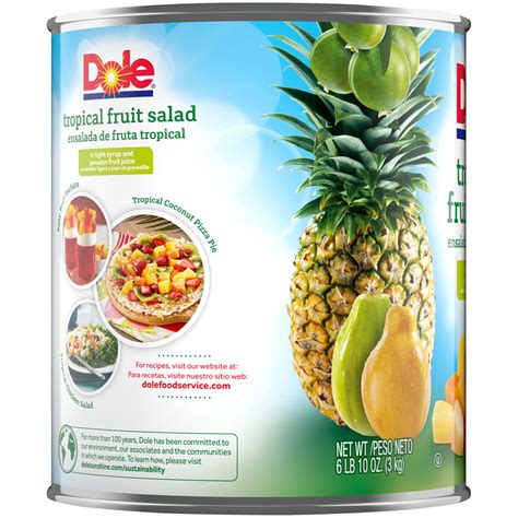 3 Pack Dole Tropical Fruit Salad In Light Syrup And Passion Fruit