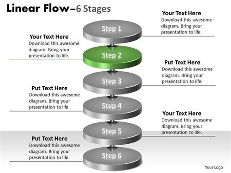 Linear Flow Stages PowerPoint Templates Backgrounds Template PPT Graphics