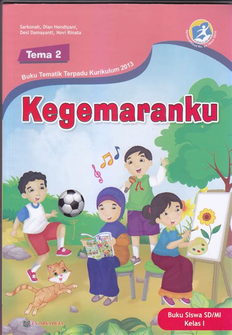 Buku Teks Tema 2 Kegemaranku Buku Siswa Tematik Terpadu Untuk Siswa SD MI Kelas I Kurikulum