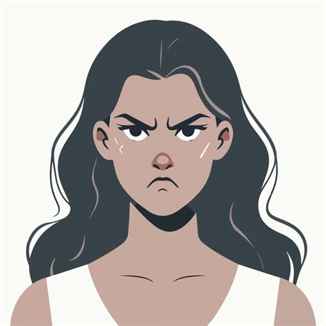 Premium Vector Vector Image Of An Angry Womans Expression