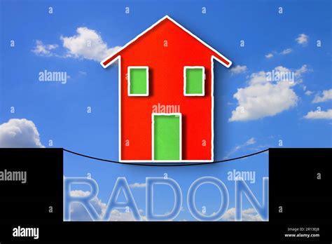 Residential Building In Balance Over The Dangerous Radioactive Radon