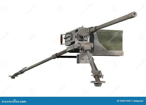 Browning Machine Gun Vector Isolated On White Background Vector