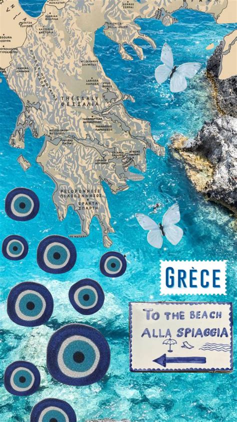 Myfirstshuffle Collage Aesthetic Greece Beach Mammamia Summer Vibes Summervibe Travel