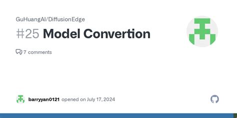 Model Convertion · Issue 25 · Guhuangaidiffusionedge · Github