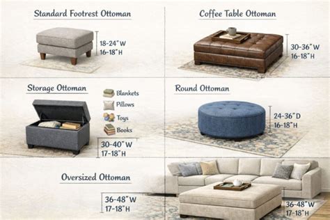 Ottoman Size Guide With Chart Complete Guide Size Helper