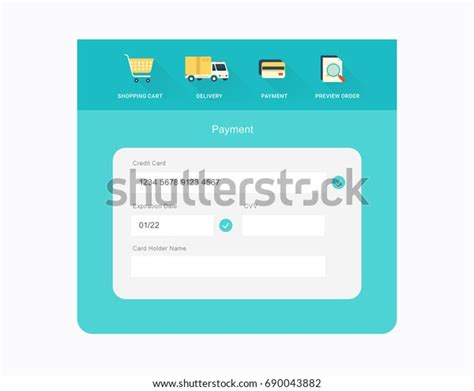 Vector Ui Checkout Design User Interface Stock Vector Royalty Free