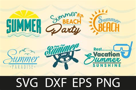 Summer Beach Svg Dxf Eps Png 95436 Svgs Design Bundles