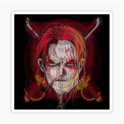 Akagami No Shanksone Piece Sticker For Sale By Ragingsign Redbubble