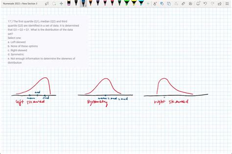 Solved 17 The First Quartile Q1 Median Q2 And Third Quartile Q3 Are Identified In A