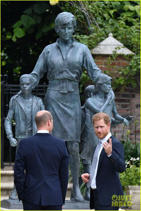 Prince Harry And Prince William Reunite At Princess Diana Statue