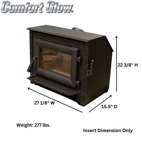 Comfort Glow Wood Burning Fireplace Insert Heats Up To 1 200 Sq Ft