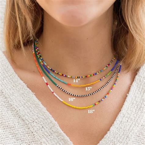 Colorful Seed Bead Necklace Beaded Necklace Diy Beaded Necklace