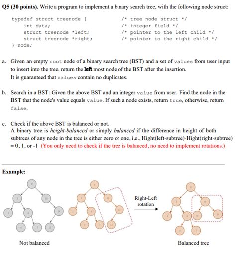 Solved Q5 30 Points Write A Program To Implement A Binary Chegg