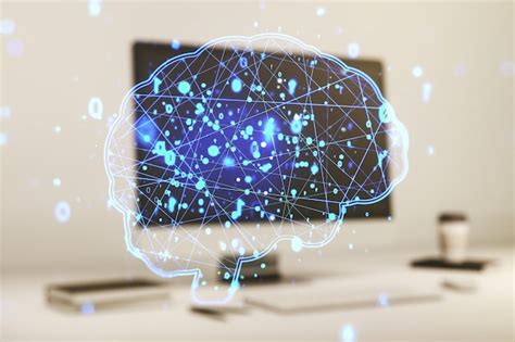 Doble exposición del microcircuito creativo del cerebro humano con