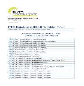 OBD II Trouble Codes
