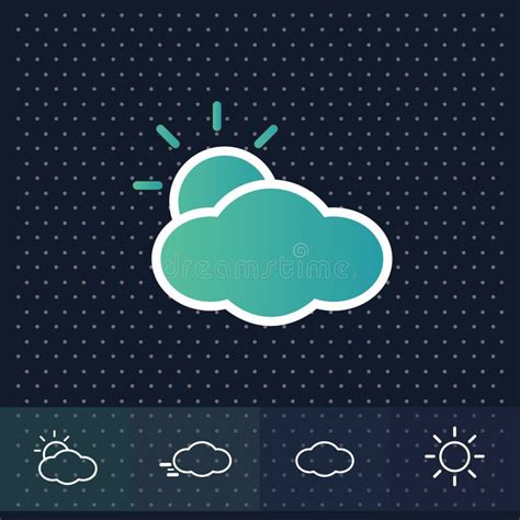 Weather Interface Vector Illustration Decorative Design Stock Vector