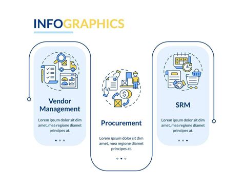 2D Vendor Management Vector Infographics Template With Linear Icons