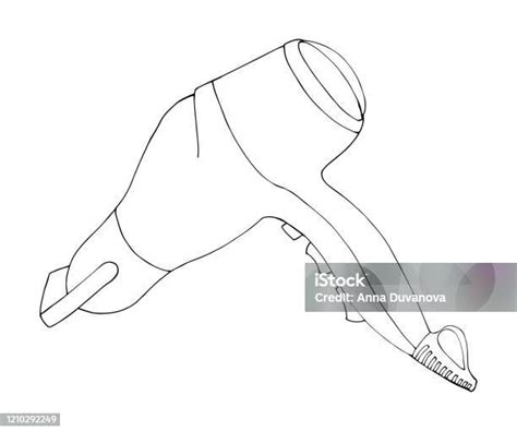 헤어 드라이어 건조한에 대한 스톡 벡터 아트 및 기타 이미지 건조한 검은색 그리기 Istock