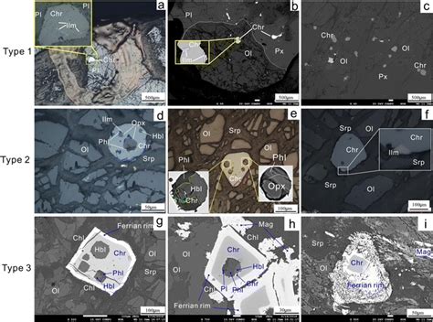The Three Types Of Chromites Chr From The Hongshishan Complex Type 1 Download Scientific