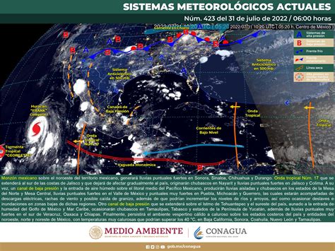Huracán Frank se aleja este de julio pero dejará lluvias en todo el país tres estados con