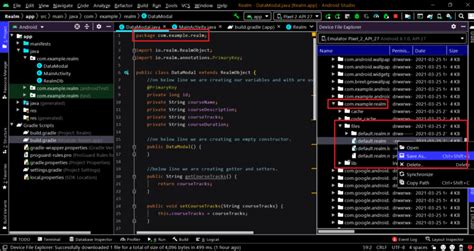 How To View And Locate Realm Database In Android Studio Geeksforgeeks