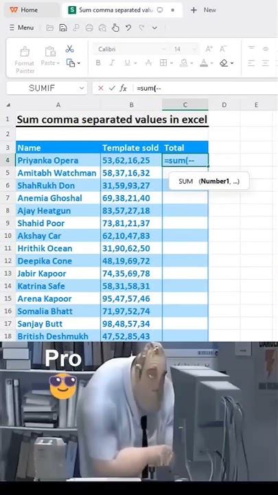 Sum Comma Separated Values In Excel 💯 Exceltutorial Exceltips Exceltricks Spreadsheets Youtube