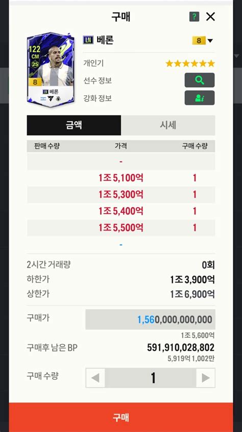 른 베론 금카 떡락중인데이거 사야되나 Ea Fc 온라인 에펨코리아