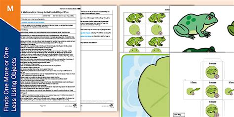 Eyfs Maths One More And One Less Frog Plan And Resource Pack