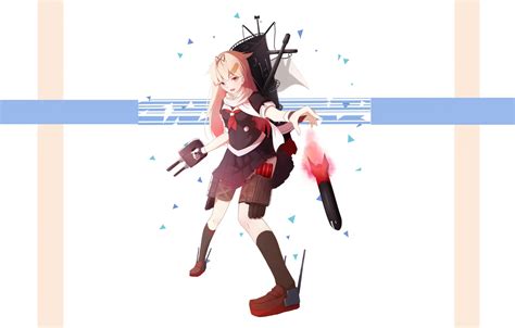 Обои девушка оружие Kantai Collection картинки на рабочий стол