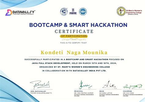 Knaga Mounika On Linkedin Datavalley