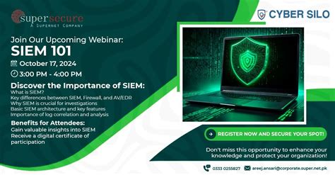 Cybersecurity Siem Webinar Cybersilo Cyber Silo