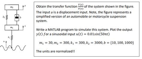 Solved Write A Matlab Program To Simulate This System Plot Chegg