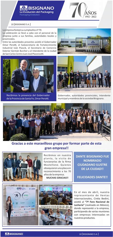 Celebración De Los 70 Años De La Empresa Bisignano