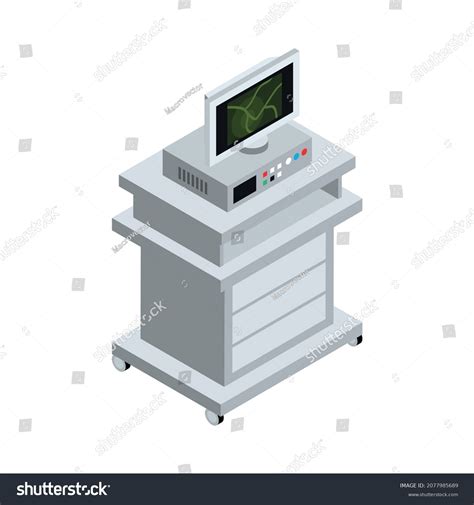 Isometric Surgeon Doctor Composition Isolated Image Stock Vector