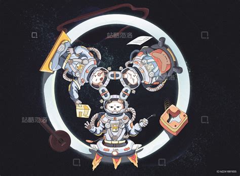 敦煌三兔共耳宇航员兔子插画站酷海洛正版图片视频字体音乐素材交易平台站酷旗下品牌